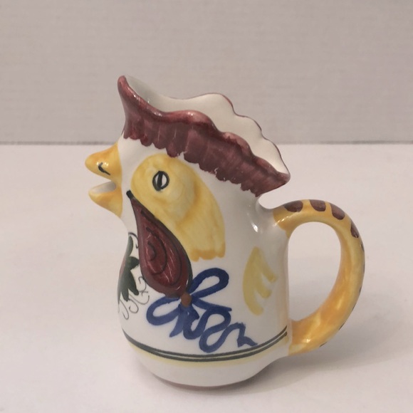 Deruta | Accents | Deruta Rooster Pitcher Handpainted Detailed 3 34 ...